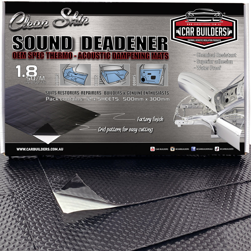 Car Builders Stage 1 Deadening - Black With No Logo – Gold Coast Car Sound
